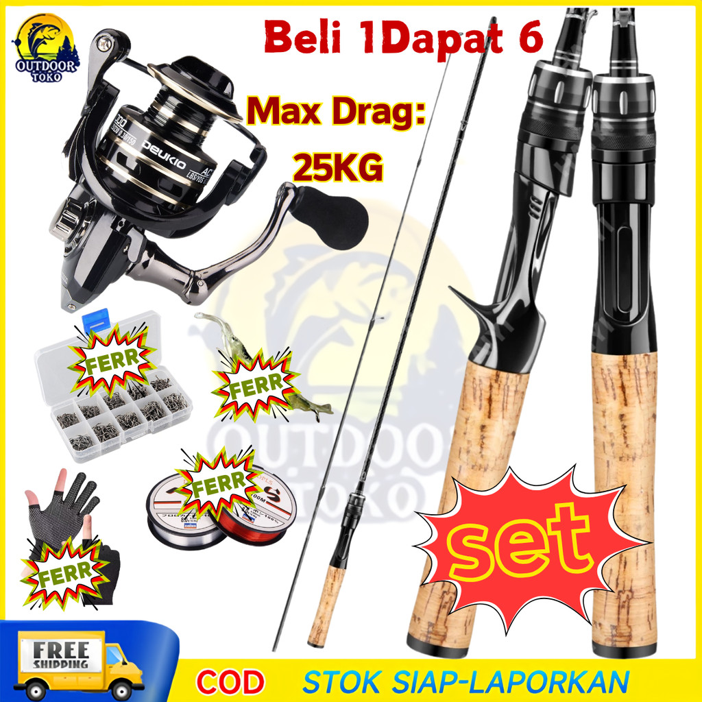 Jual Reel Pancing Set Pancing Set 1.68M/1.8MJoran Pancing Set NX2000 ...