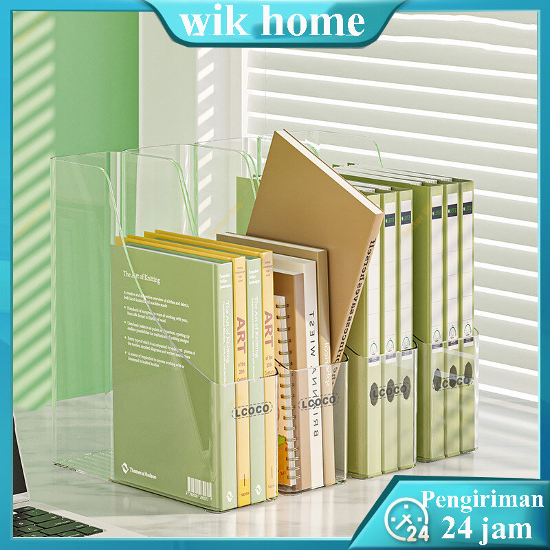 Jual Rak Buku Minimalis Aesthetic Tempat Buku Desktop Organizer File ...