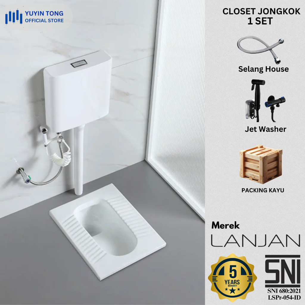 Jual Closet jongkok 1 set watertank dan jet washer / kloset jongkok mal ...