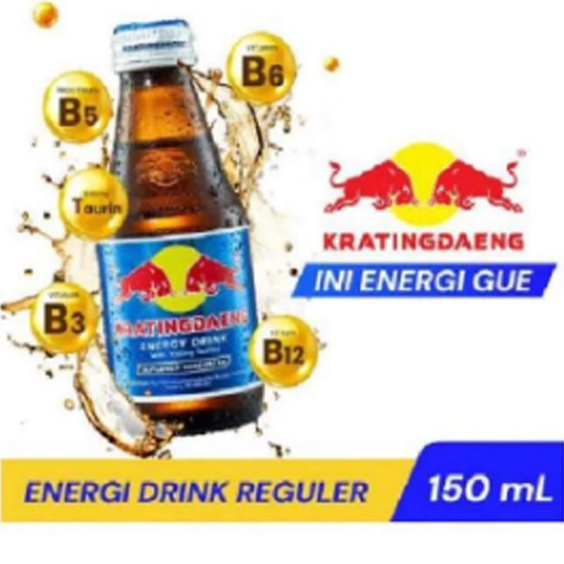 Jual Kratingdaeng Energy Drink Botol 150 ml. 1 Pack isi 10 pcs ...