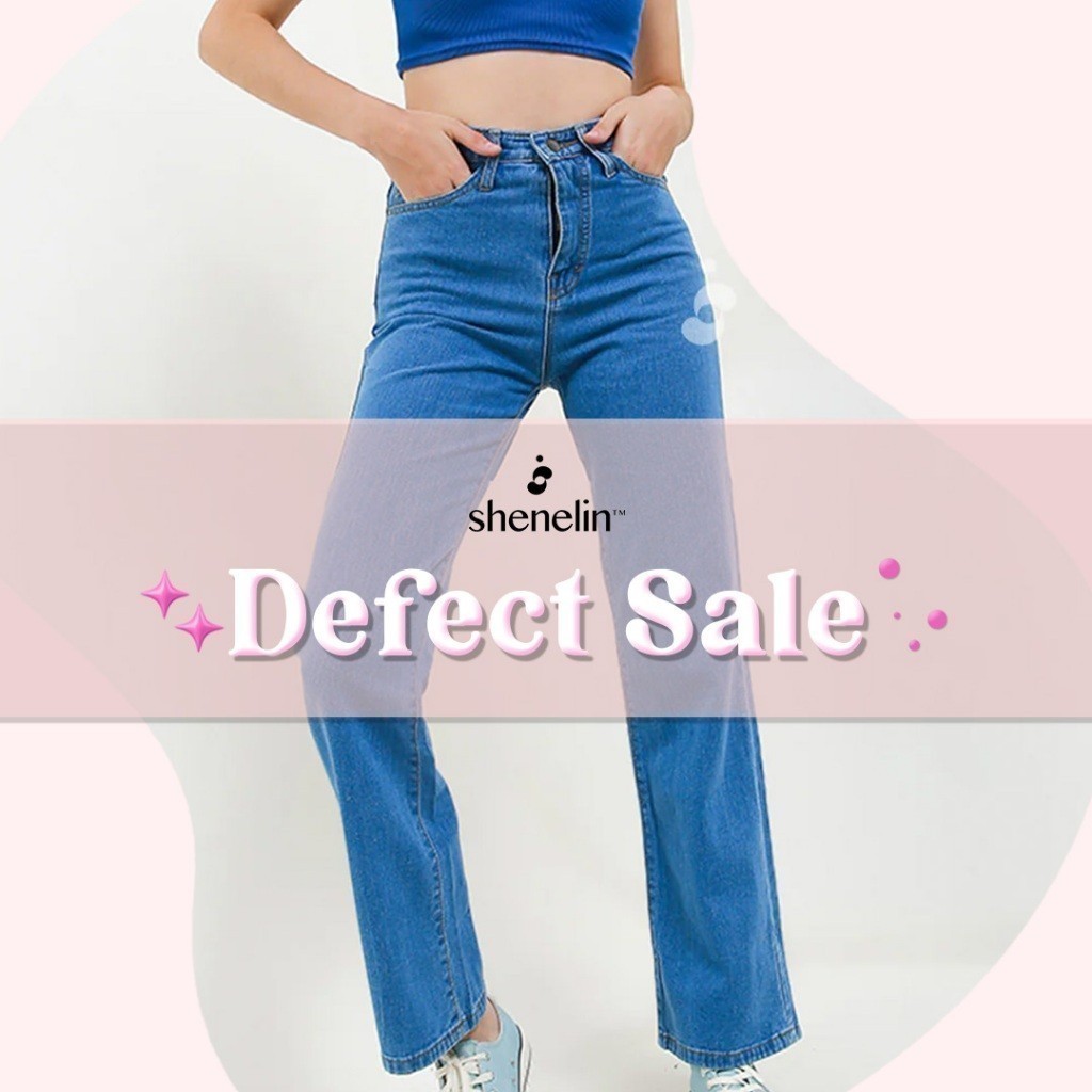 Jual REJECT SALE BELANG SHENELIN Cutbray Boyfriend Jeans Wanita ...