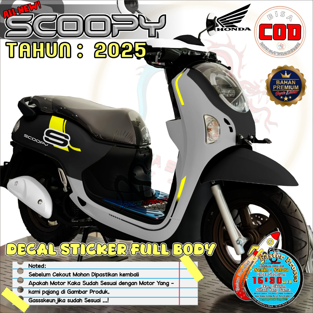 Jual Decal Sticker Full Body Honda Scoopy 2025 Scoopy terbaru Motif ...