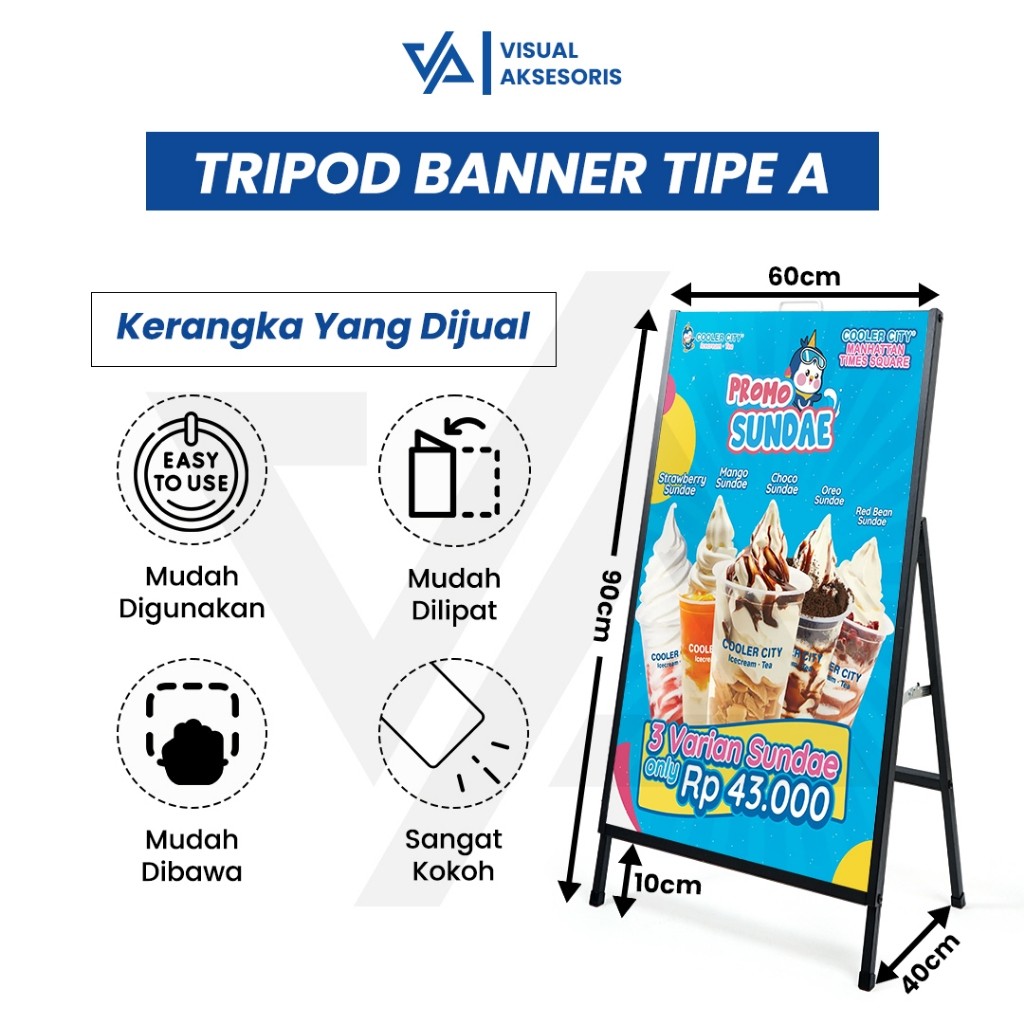Jual Pavement Sign Board | Papan Promosi Lipat Toko Cafe | Standing A ...