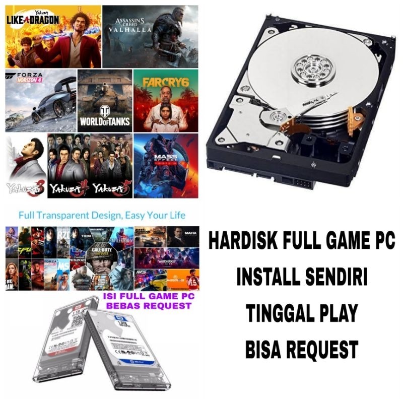Jual Hardisk External Laptop 320GB 500GB 1TB Isi Game PC Full | Shopee ...