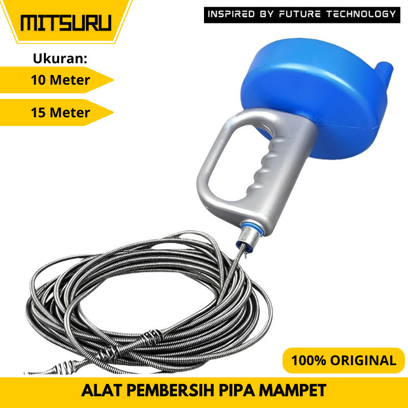 Jual MITSURU Pipe Cleaner 10M 15M Alat Pembersih Saluran Pipa Anti Mampet 10 - 15 Meter | Shopee ...