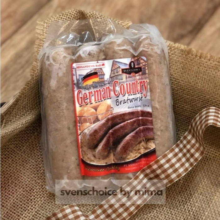Jual SVEN'S CHOICE German Country Bratwurst Sausage 320 gr | Shopee ...