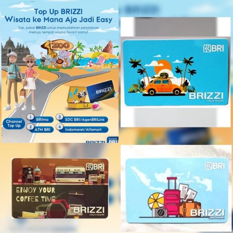 Jual Kartu Emoney Etoll BRI Brizzi Edisi Wisata Travel Brimo Original ...