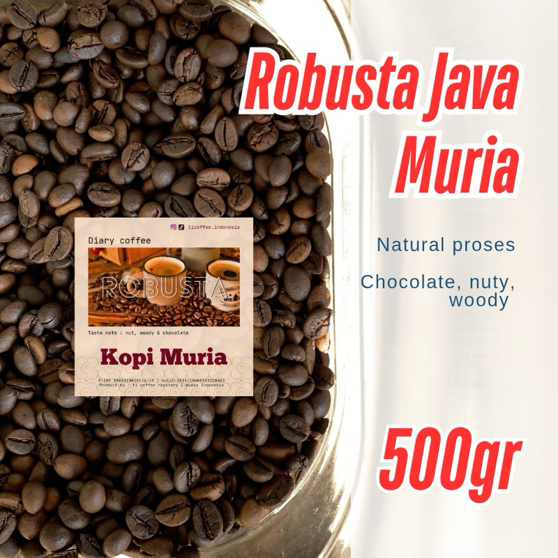 Jual Kopi Robusta Java Muria Kudus 500gr, Biji Kopi atau Bubus | Shopee Indonesia