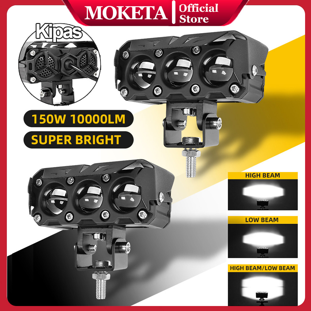 Jual Lampu Tembak LED Laser Ada Kipas 2 Warna/HI LOW 150 WATT Putih ...