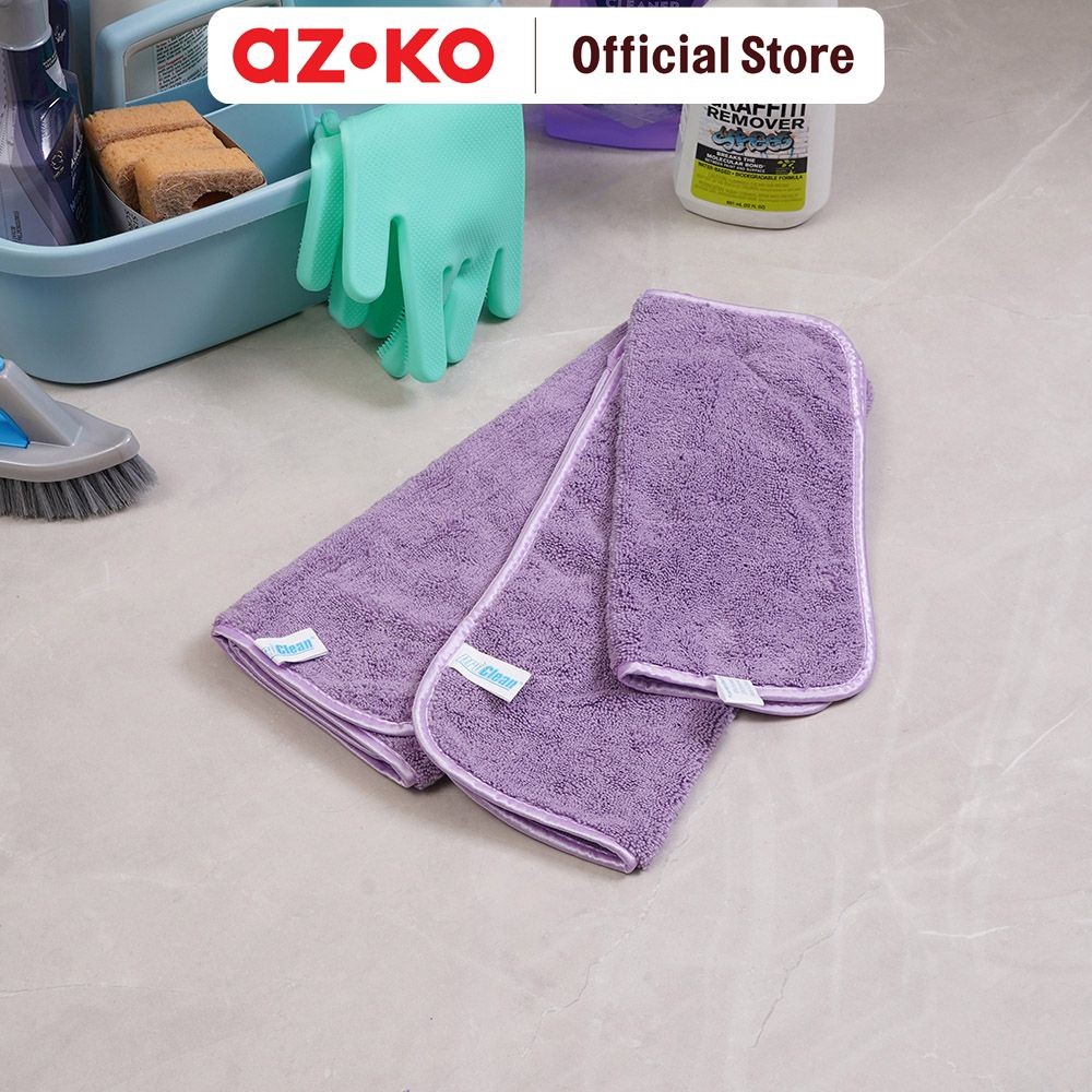 Jual AZKO Proclean Set 3 Pcs Ultra Cloth Kain Lap Microfiber - Ungu ...