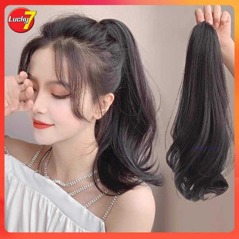 Jual COD/LuckyTujuh/Kuncir Kuda Clip-On Keriting/Rambut Tahan Panas ...