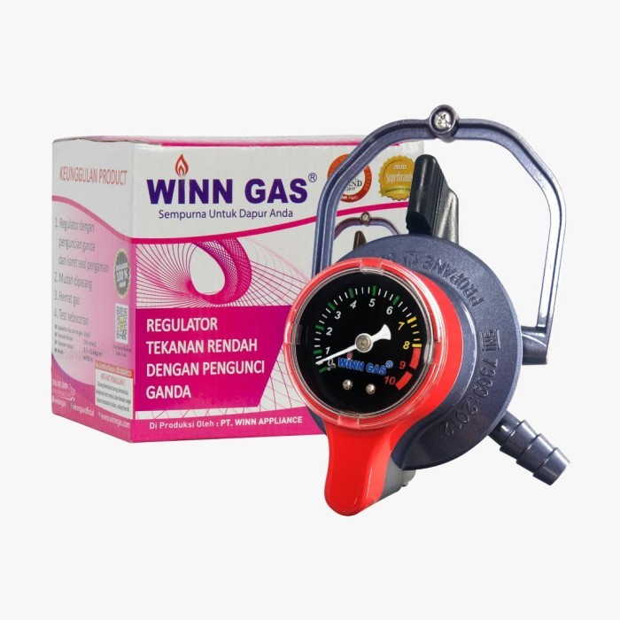 Jual Regulator Gas LPG WINN GAS Double Lock Tekanan Rendah W900M ...