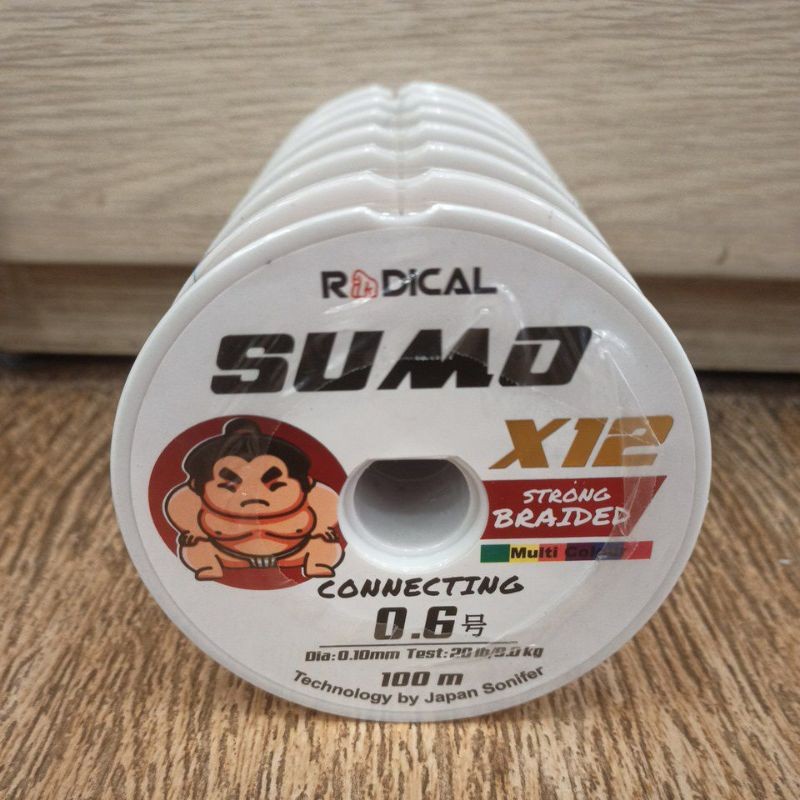 Jual Senar PE Radical Sumo X12 100m Connecting Multicolor - Dark Green ...