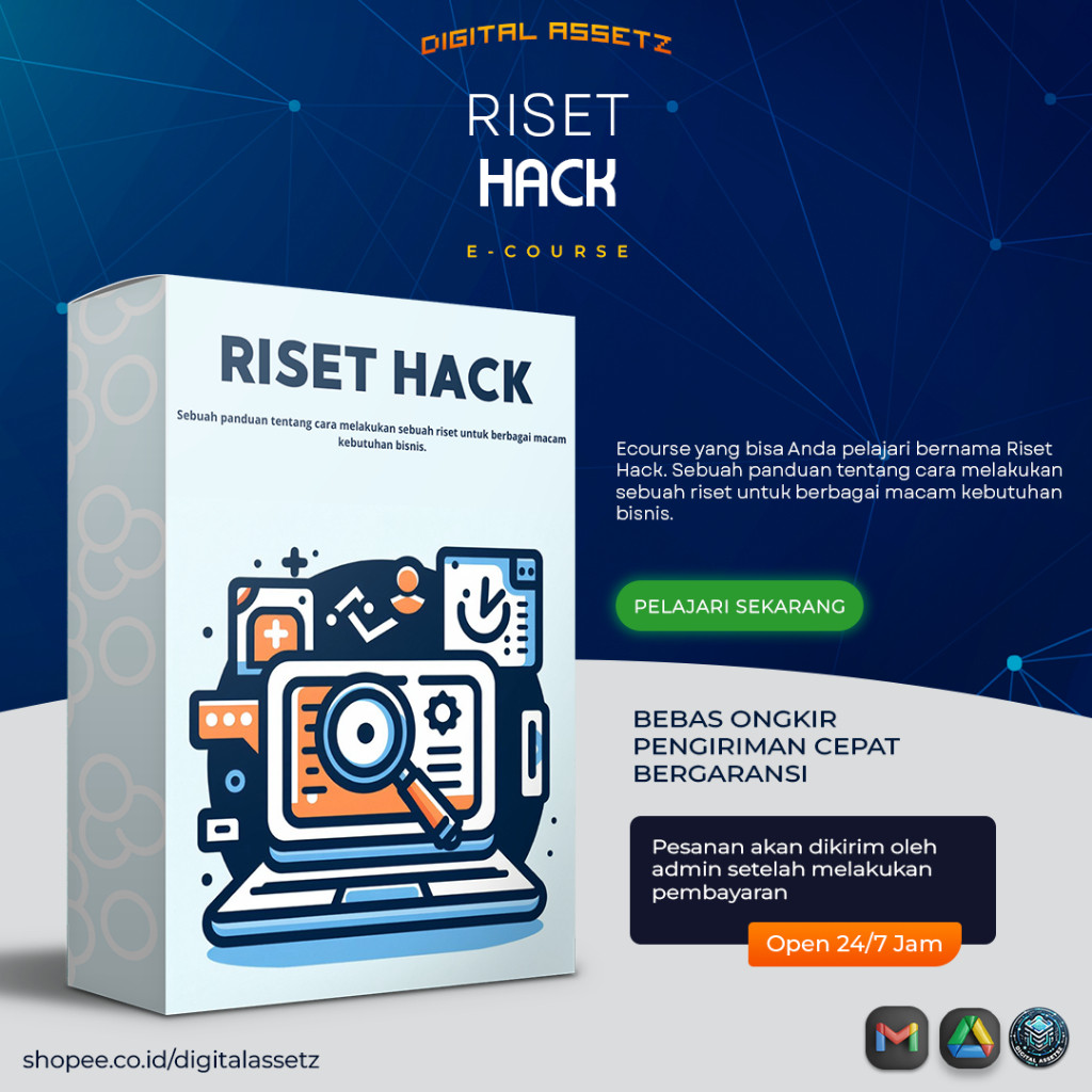 Jual [JL85] RISET HACK Sebuah panduan tentang cara melakukan sebuah riset untuk berbagai macam ...