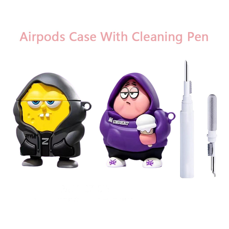 Jual For Airpods Pro 2 Case,3D SpongeBob Patrick Star Toy Silicone ...