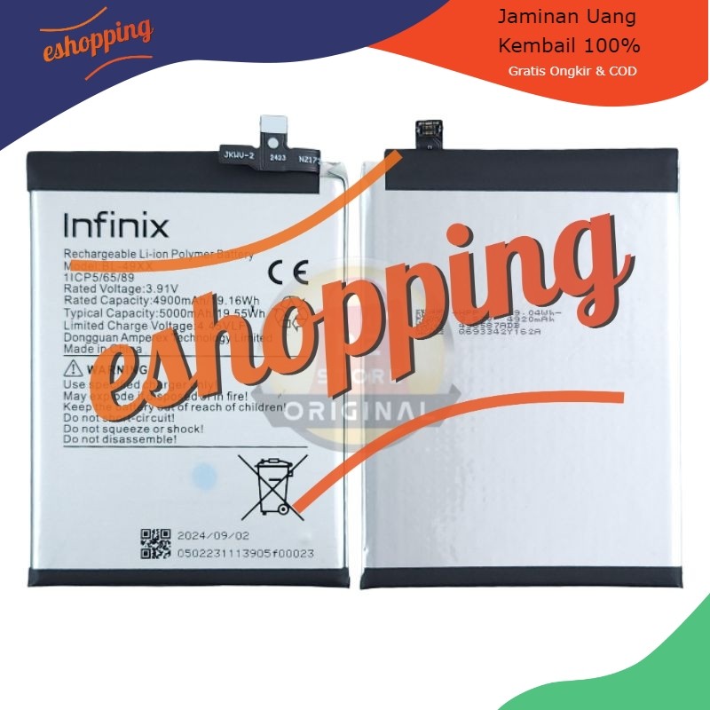 Jual BATERAI BL-49XX FOR INFINIX NOTE 40 X6853 / NOTE 40 PRO 5G X6851 ...