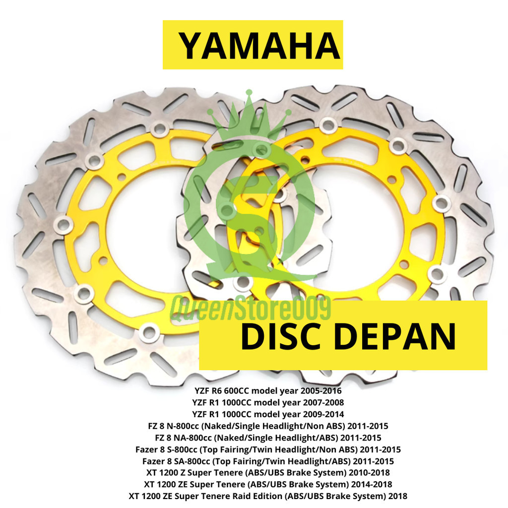Jual Cakram Disc Piringan Disc Untuk Motor Yamaha YZF R6 2005-2016 R1 ...
