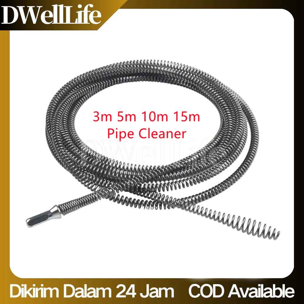 Jual 3m 5m 10m 15m Alat Jepit Kawat Pembersih Saluran Mampet Adaptor Bor Pipa Air Wastafel ...