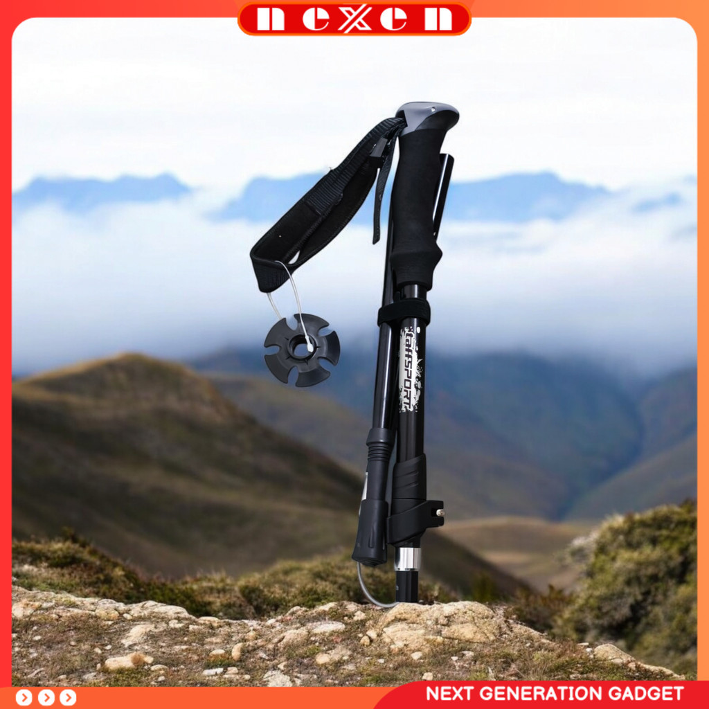 Jual Tongkat Hiking Trekking Pole 5 Section 130cm Foldable 36cm - TF13 ...