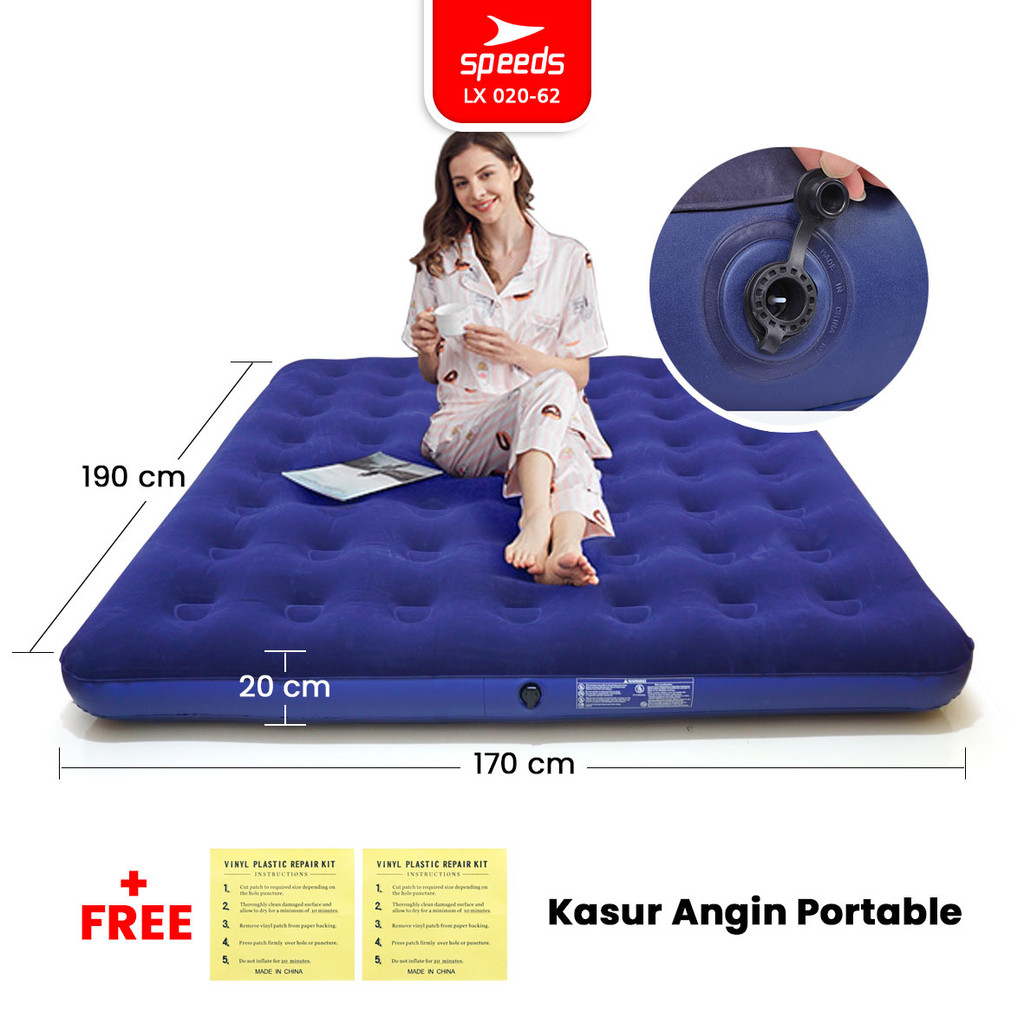 Jual SPEEDS Matras Angin Single/Double Kasur Tiup Inflatable Bed Air ...