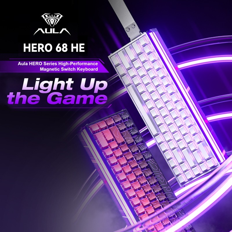 Jual AULA HERO 68 HE Magnetic Switch Keyboard Fast Response 8000Hz ...