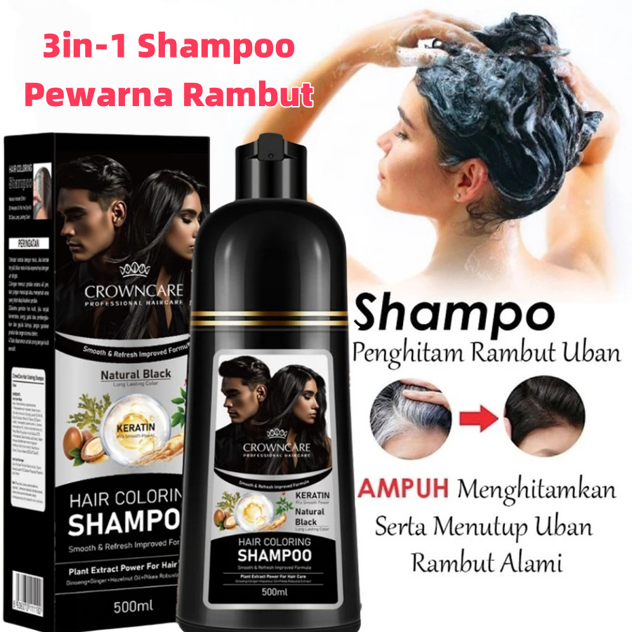 Jual Crowncare Shampoo Nourishing Pewarna Rambut - Shampo Penghitam ...