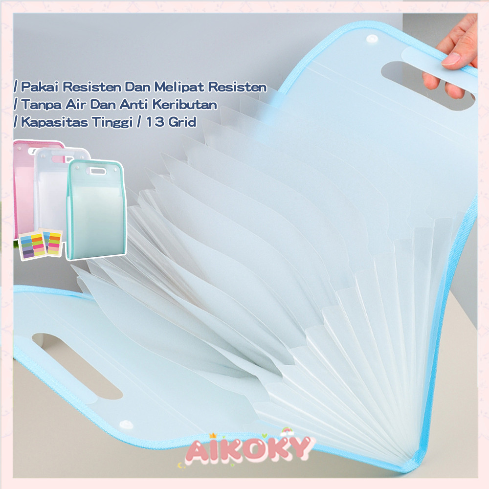 Jual AIKOKY Tas File Handle Map Dokumen A4 Tas File Akordeon Transparan ...