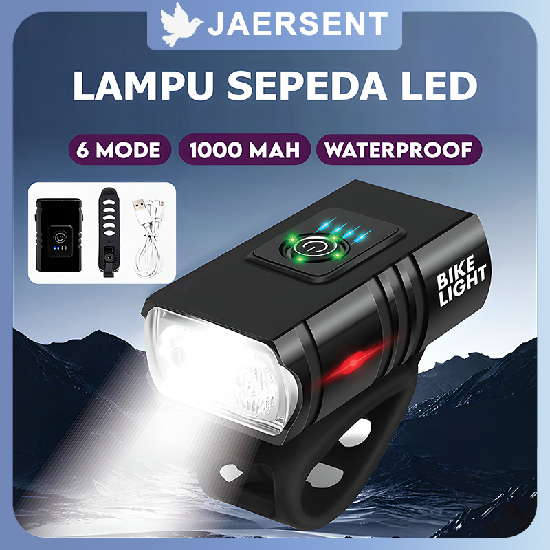 Jual Lampu Sepeda LED T6 Bike Light USB Charge 6 Mode 1000lm - BK60 ...