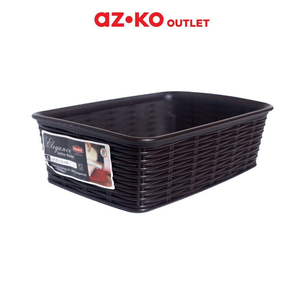 Jual Stefanplast 20X14X6 cm Elegance Keranjang Penyimpanan - Cokelat ...