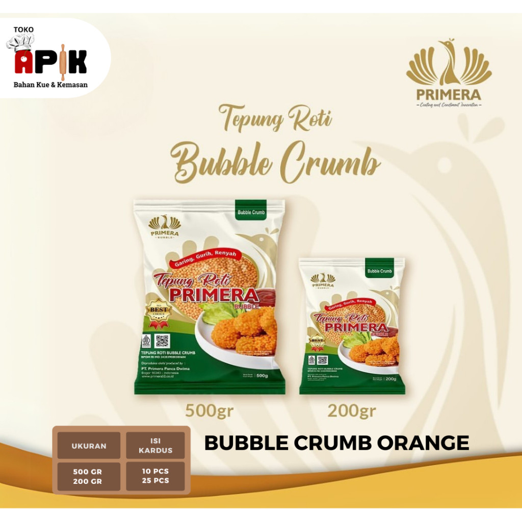 Jual PRIMERA BUBBLE 200GR / Tepung Roti Bubble Crumb / Crunchy Bread ...