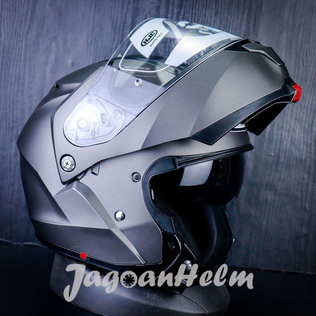 Jual HJC C91 SOLID | SEMI TITANIUM | C-91 MODULAR FLIP UP | Shopee Indonesia