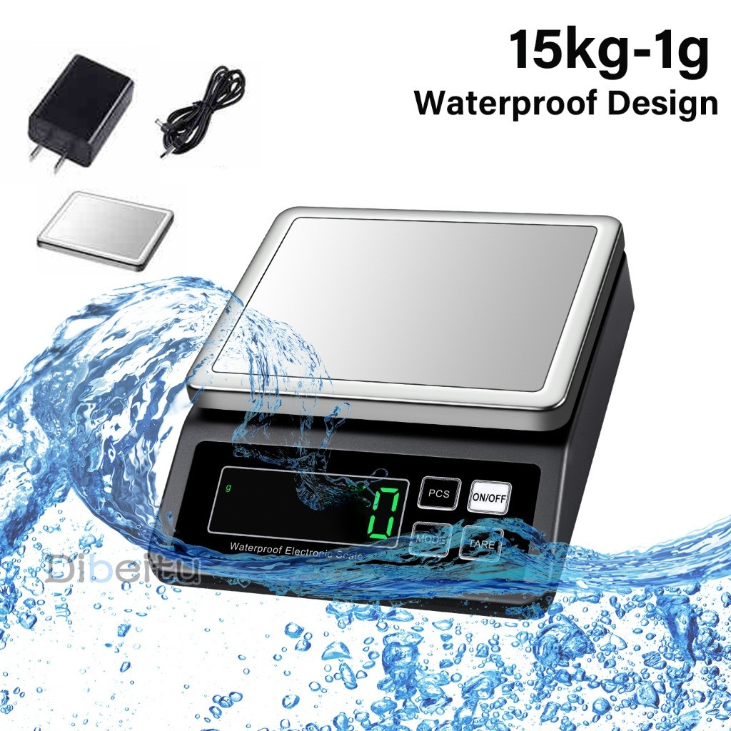 Jual Timbangan Digital Computing Scale 15kg Waterproof Chargeable Timbangan Buah /Timbangan Buah ...