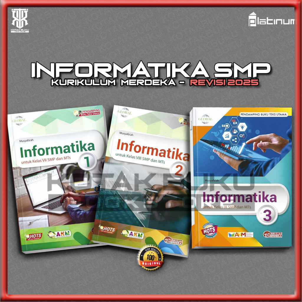 Jual Buku Informatika Kelas 7 8 9 SMP Kurikulum Merdeka / Informatika SMP / Tiga Serangkai ...