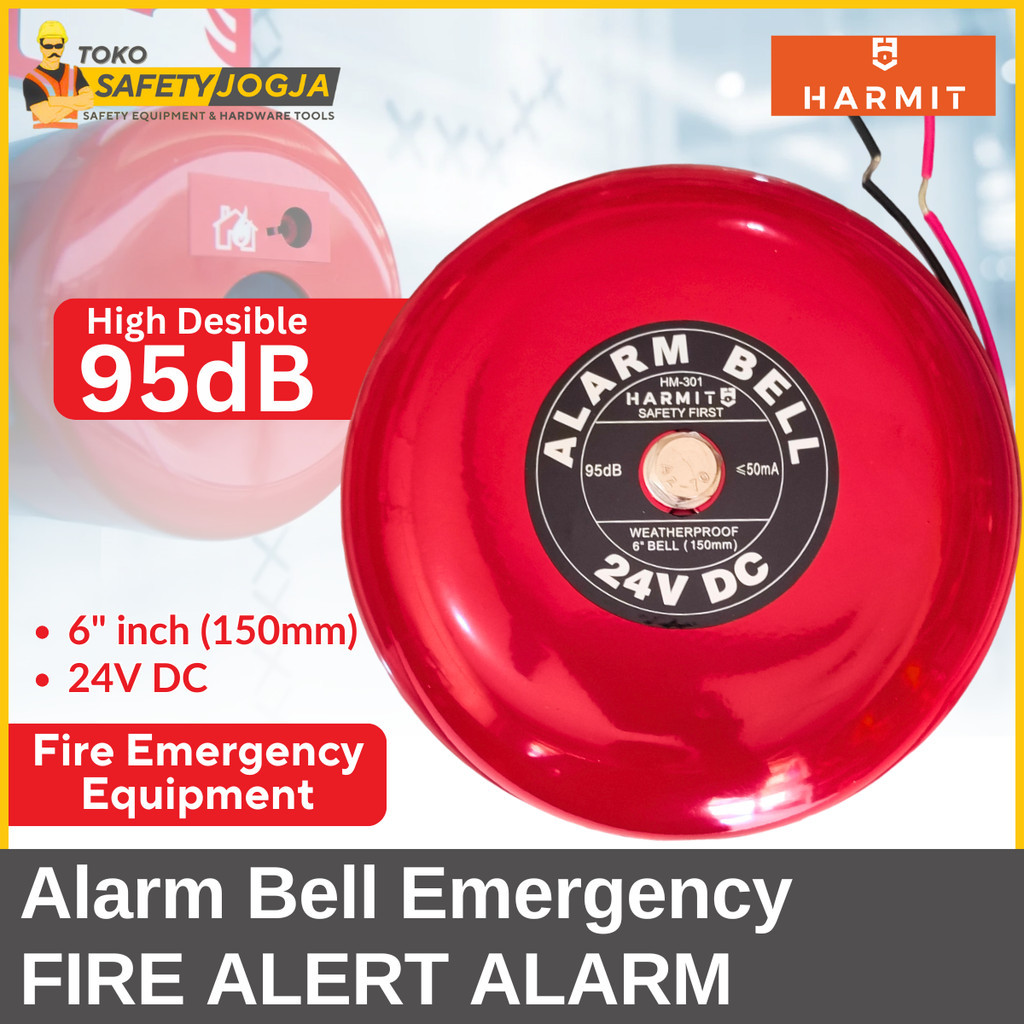 Jual Fire Alarm Bell HARMIT Alarm Bell 6 Inch 6' 24V DC Untuk Bell ...