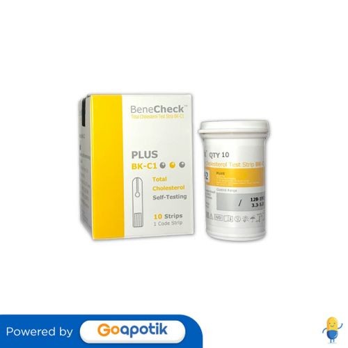 Jual Benecheck Plus Total Cholesterol Test Botol 10 Strip | Shopee ...