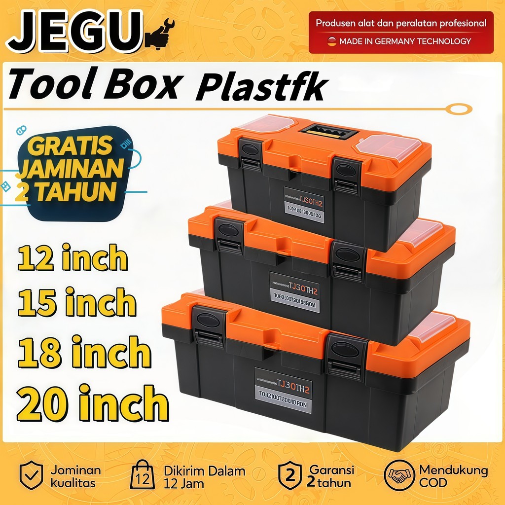 Jual Tool Box Set Lengkap/Tool Box / Kotak Perkakas Plastik 12-20" Kuat ...