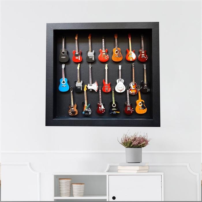 Jual frame shadowbox gitar lengkap Pajangan studio musik Pigura musik | Shopee Indonesia