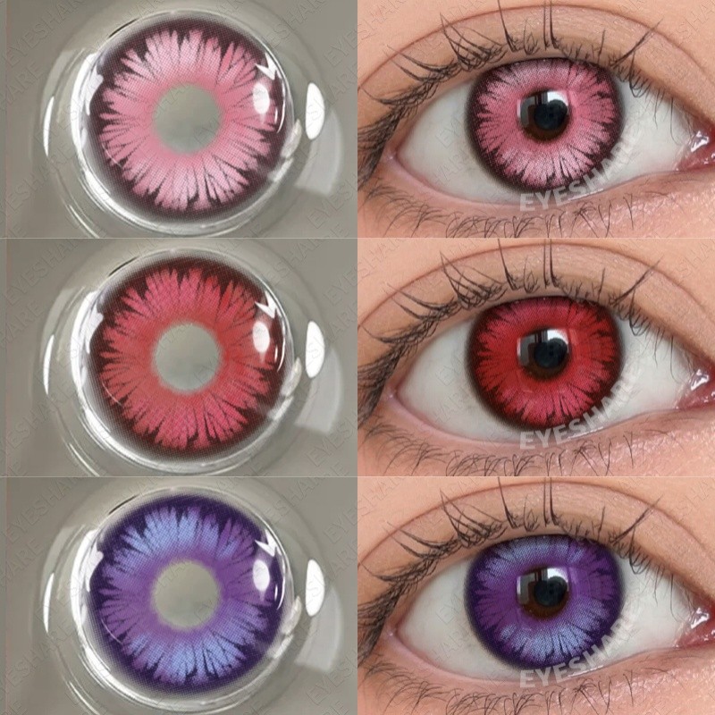 Jual Eyeshare MONTREUX Softlens warna Merah Merah Muda Ungu Lensa ...