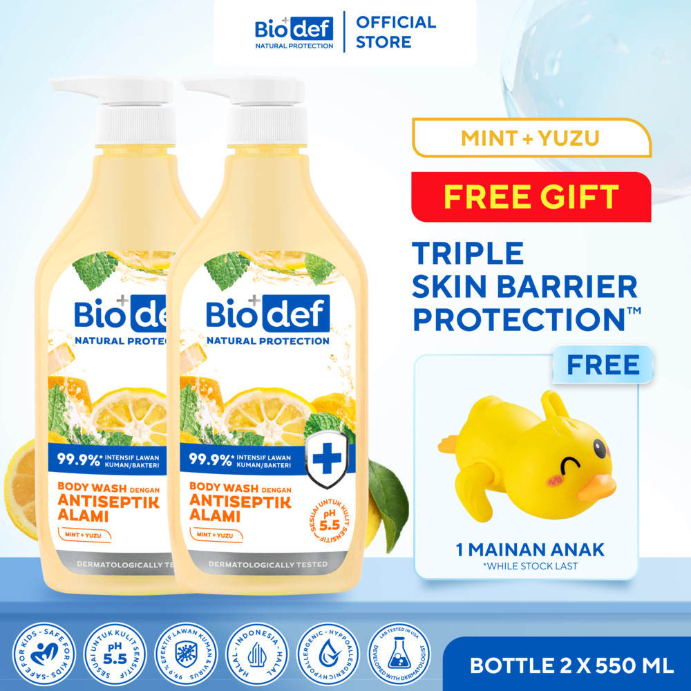Jual [FREE MAINAN ANAK] TWINPACK - Biodef Mint - Yuzu Botol 550ml ...