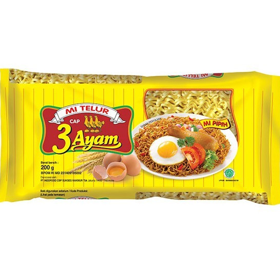 Jual Indofood Mie 3 Ayam 200GR Dried Instant Noodle | Shopee Indonesia