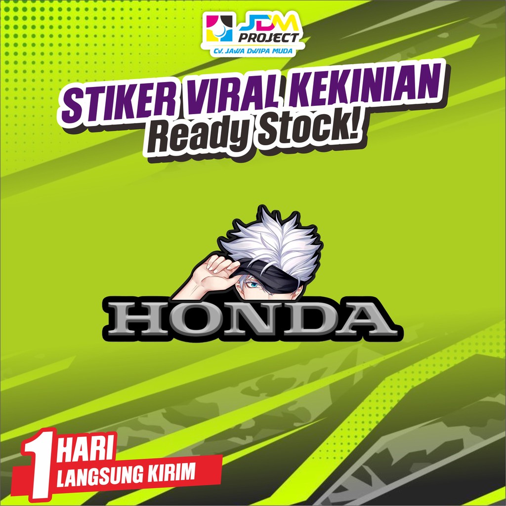 Jual JDM Project - Stiker Gojo Satoru Logo Honda / Stiker Anime ...