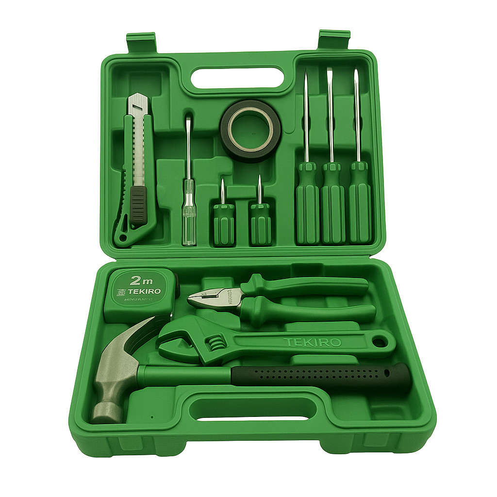 Jual TEKIRO Tool Box Set Perkakas Palu Tang Obeng Kunci Pas Cutter ...