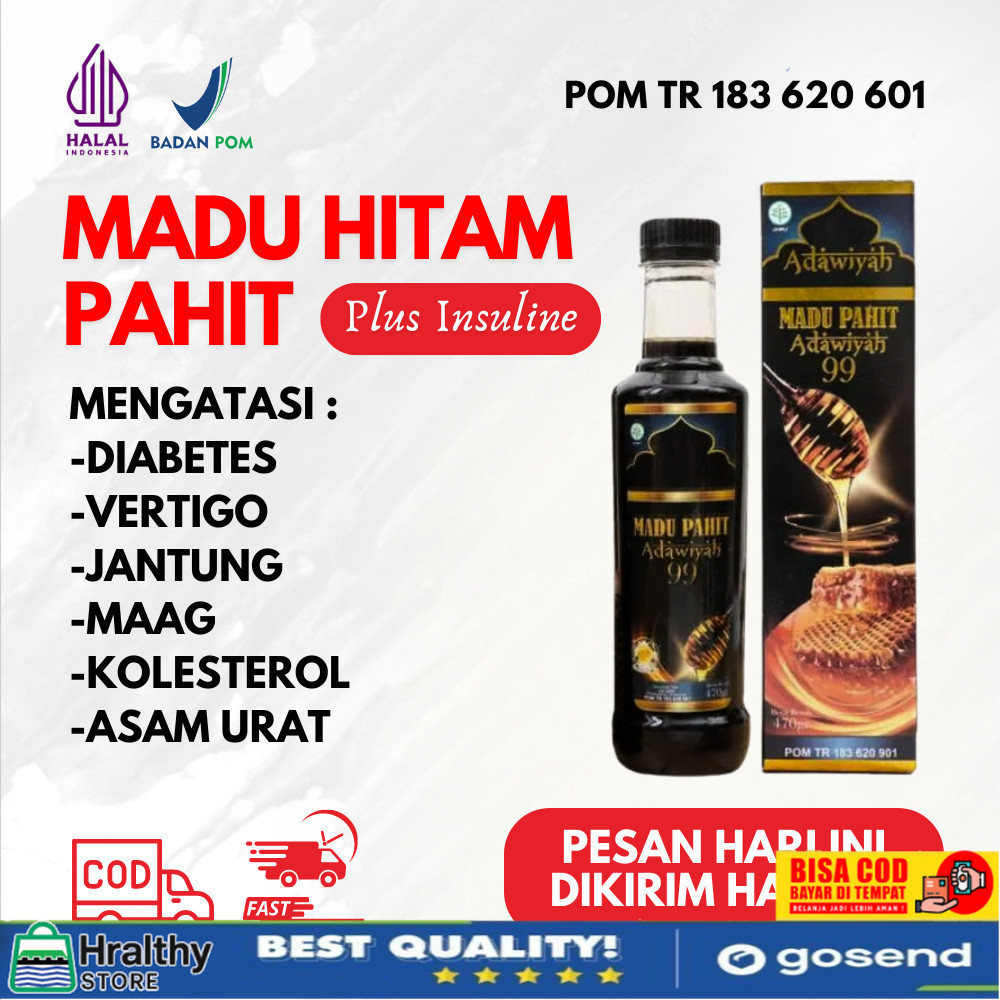 Jual [ORIGINAL] Madu Hitam Pahit Propolis Sambiloto dan Insuline ...