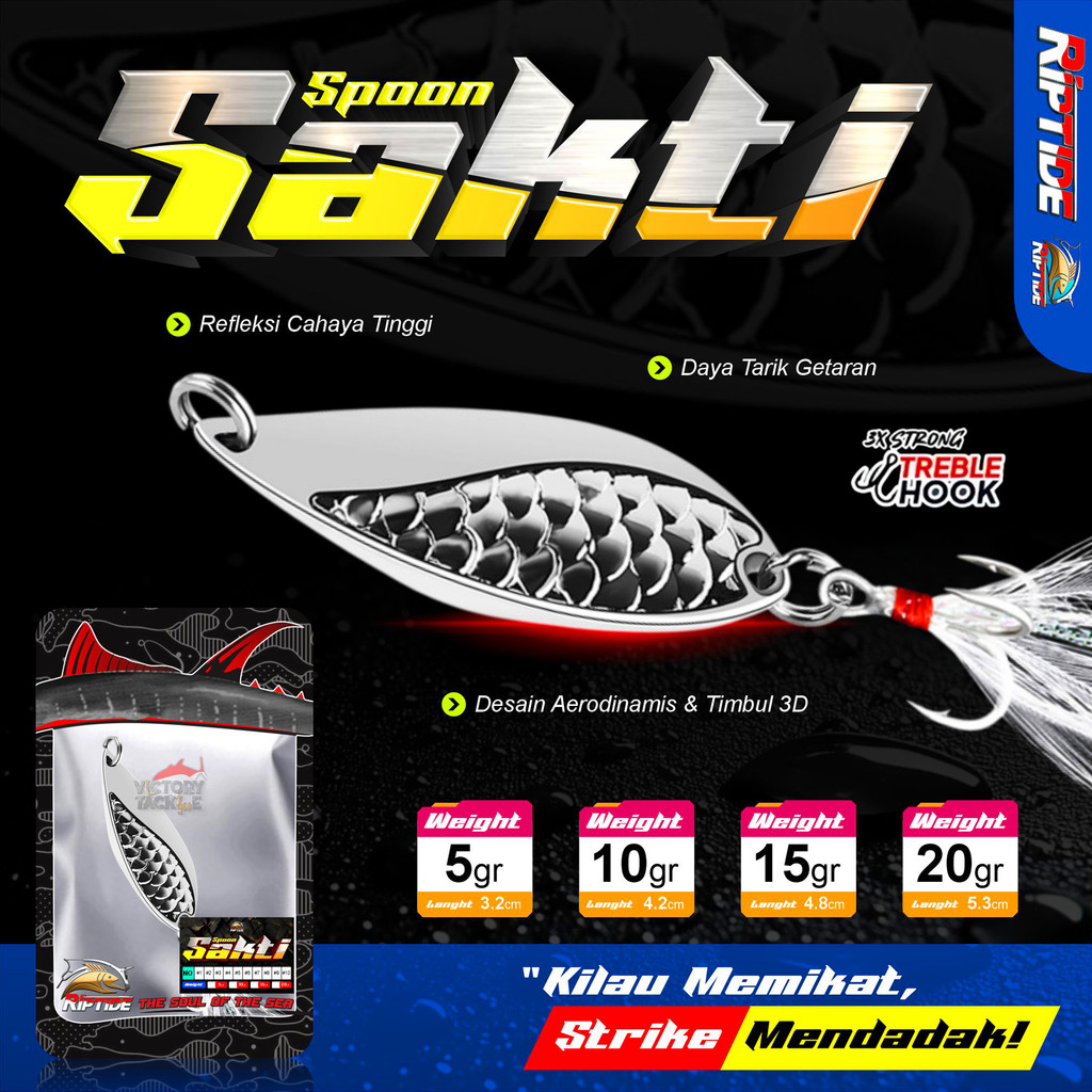 Jual RIPTIDE SAKTI UMPAN PANCING SPOON CASTING LURE ULTRALIGHT BERAT 5 ...