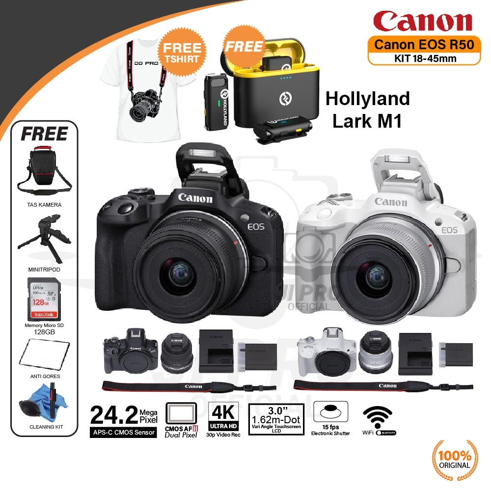 Jual Canon EOS R50 kit 18-45mm Mirrorless Camera EOS R 50 Original ...
