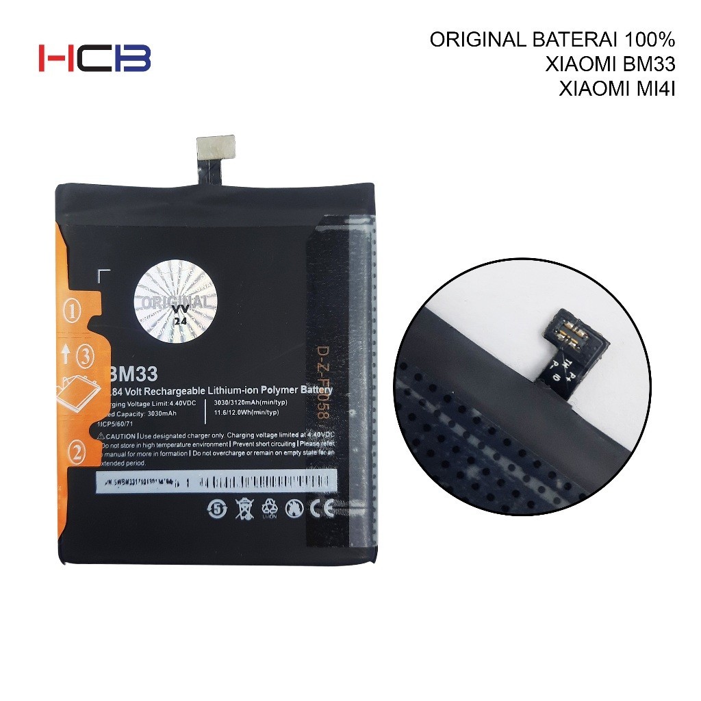Jual ORIGINAL HCB | Baterai XIAOMI BM-33 XIAOMI MI 4I ORIGINAL 100% Battery Batteray Batre ...