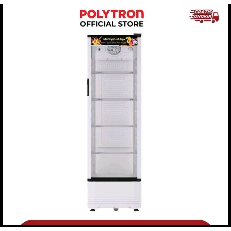 Jual SHOWCASE POLYTRON SCN-230 PENDINGIN MINUMAN 4RAK NEW Garansi Resmi ...