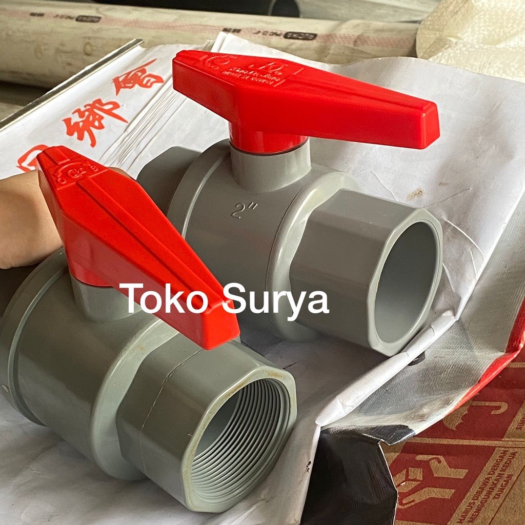 Jual Stop Kran 2" PVC STOP KRAN PVC 2" 2 inch Ball Valve 2" 2 inch BALLVALVE 2" KDJ STOP KERAN 2 ...