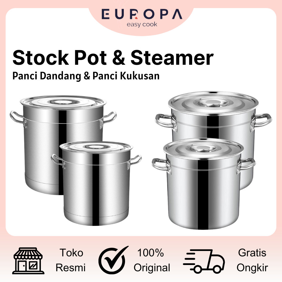 Jual Panci Dandang Stainless Steel Tebal Panci Bakso Stockpot Panci ...