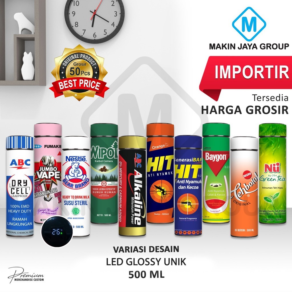 Jual Tumbler LED GLOSSY Custom 400ml - Edisi Baygon Desain Unik ...